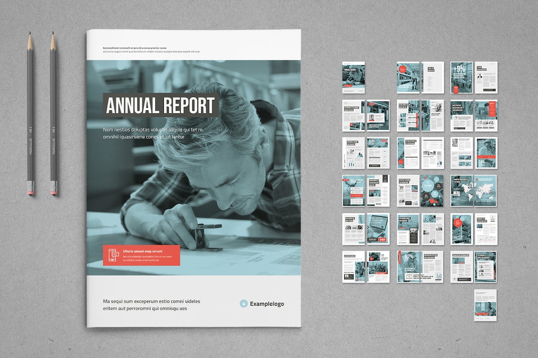 Annual Report Print Template | Indesign Template - Etsy