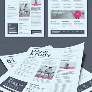 Case Study | Case Study Layout | Case Study Flyer | Indesign - Etsy