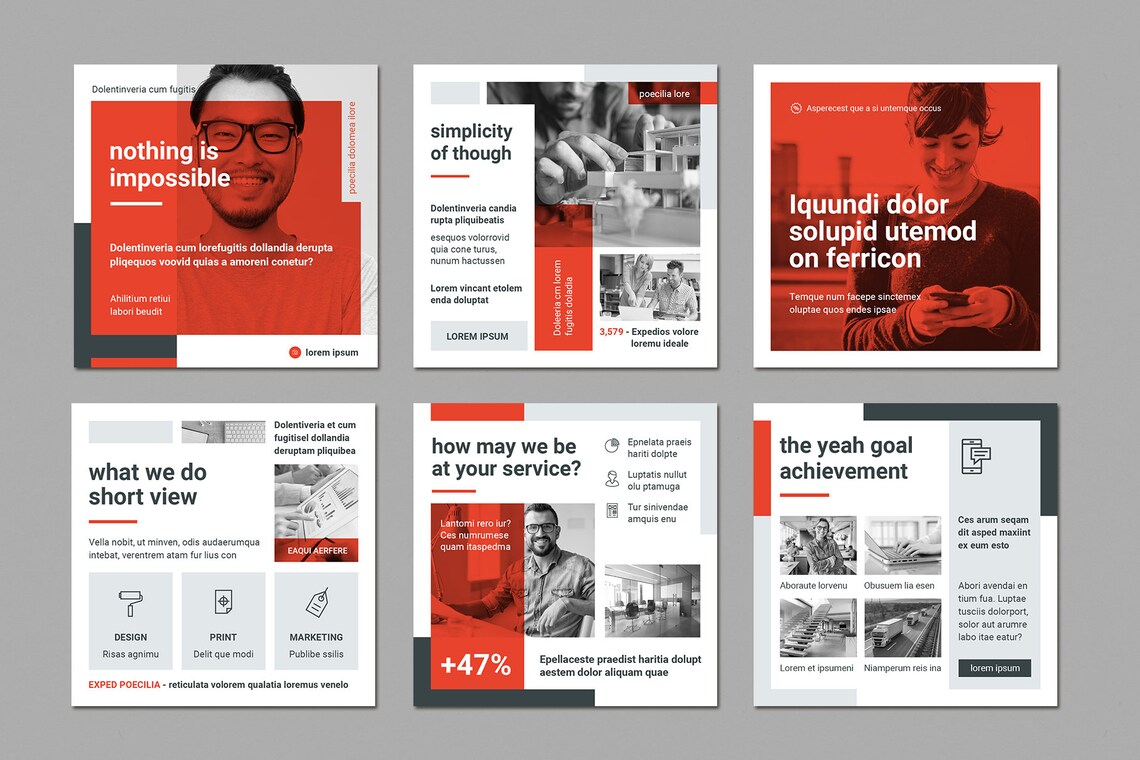 Instagram Square Template | Instagram Puzzle | PSD Templates for ...