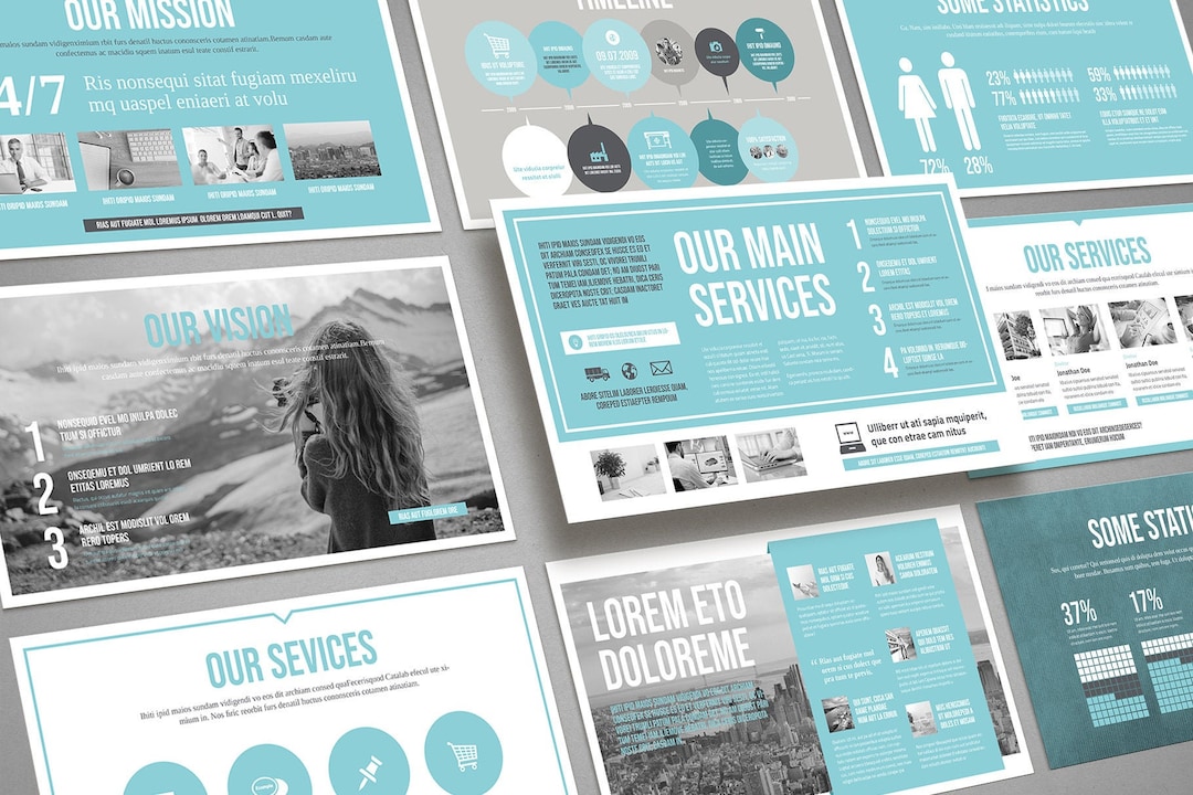 Slide Show Template | Indesign Template - Etsy