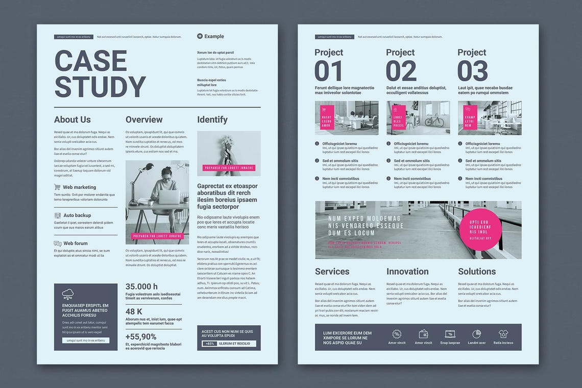 Case Study | Case Study Layout | Case Study Flyer | Indesign - Etsy
