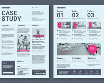 Case Study | Case Study Layout | Case Study Flyer | Indesign - Etsy