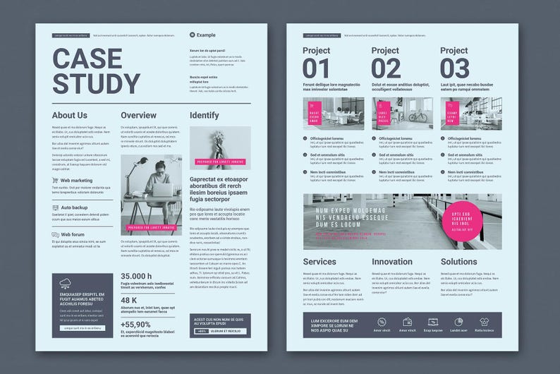 Case Study | Case Study Layout | Case Study Flyer | Indesign - Etsy
