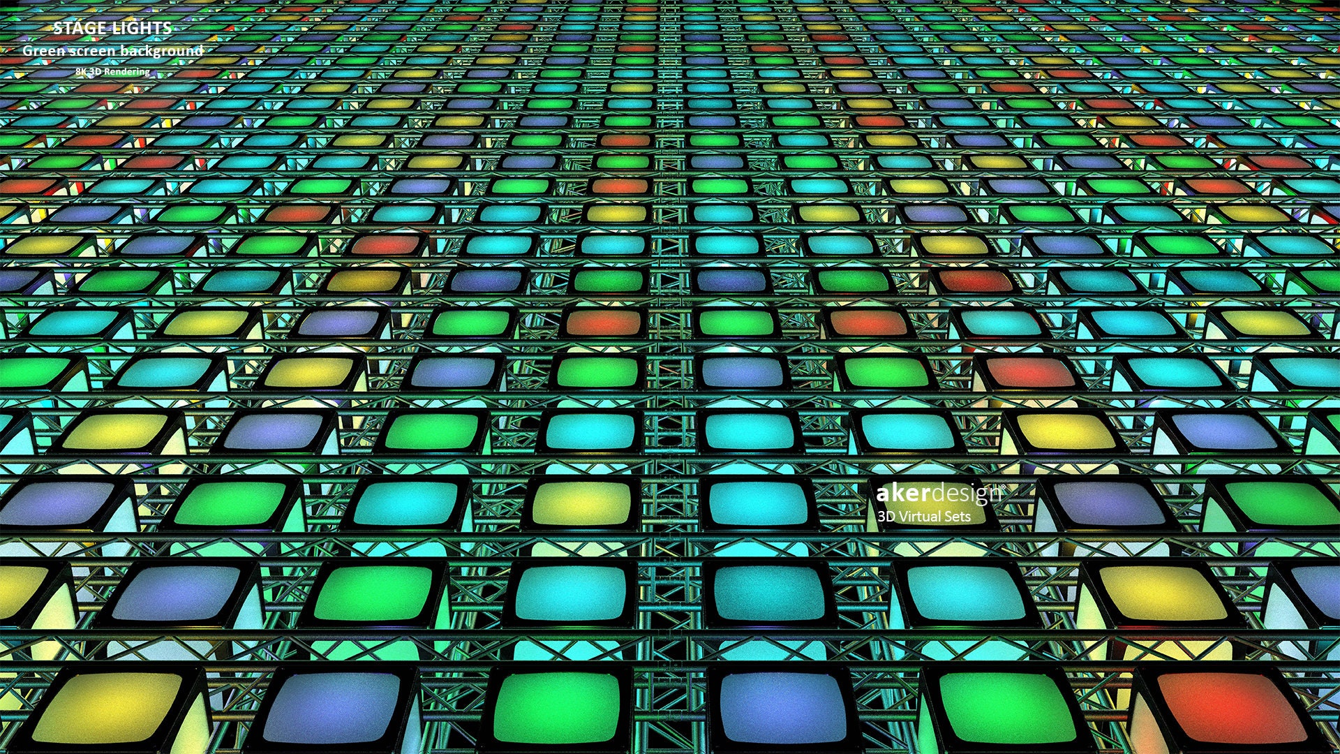 Digital 8K 3d Render. Green Screen for Background and Print. Stage ...