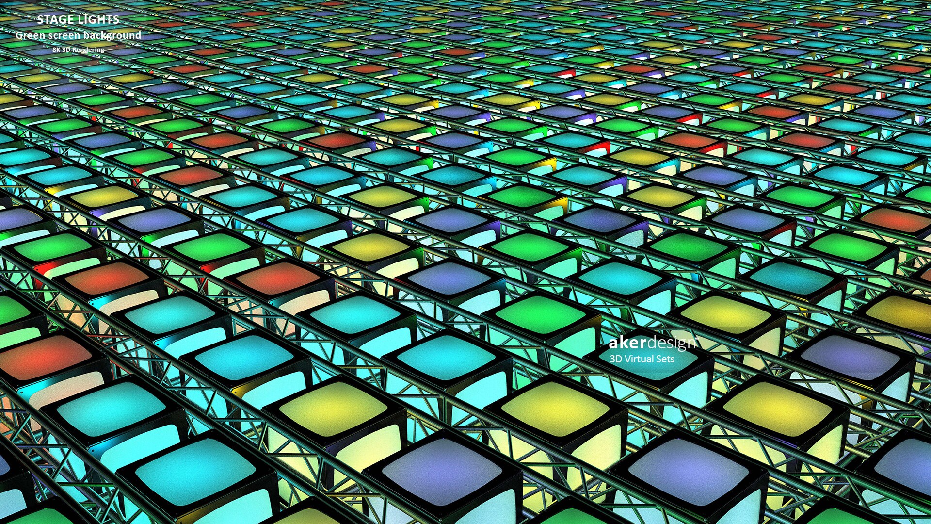 Digital 8K 3d Render. Green Screen for Background and Print. Stage ...