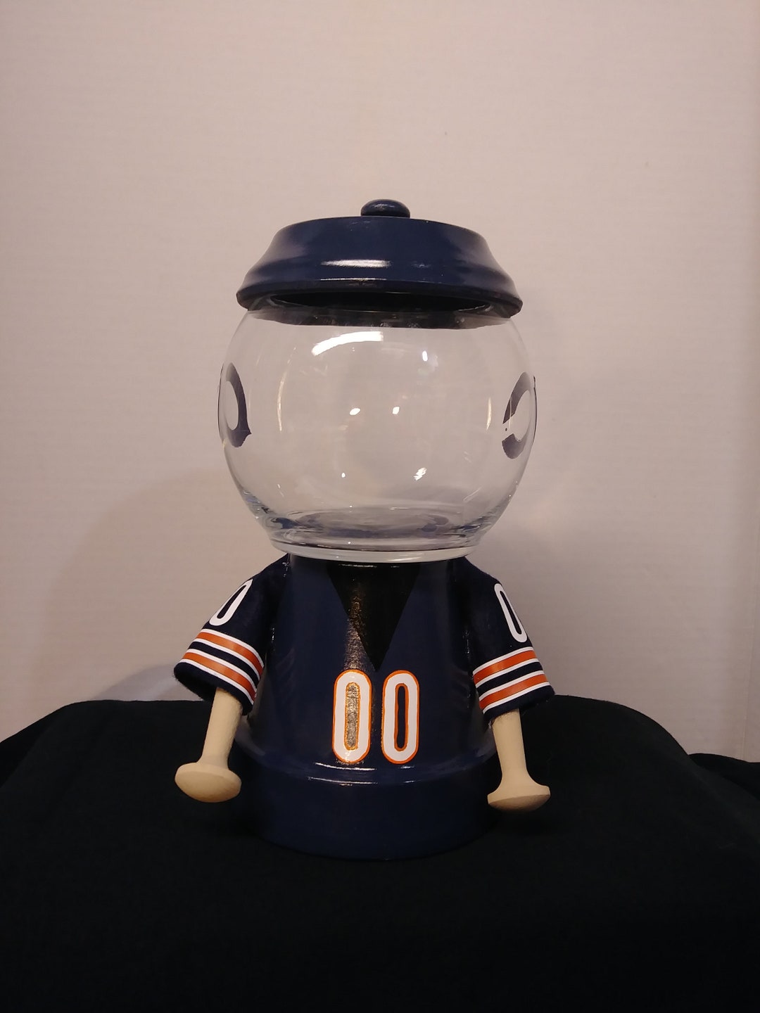 Clay Pot Football Player Candy Jar - Etsy