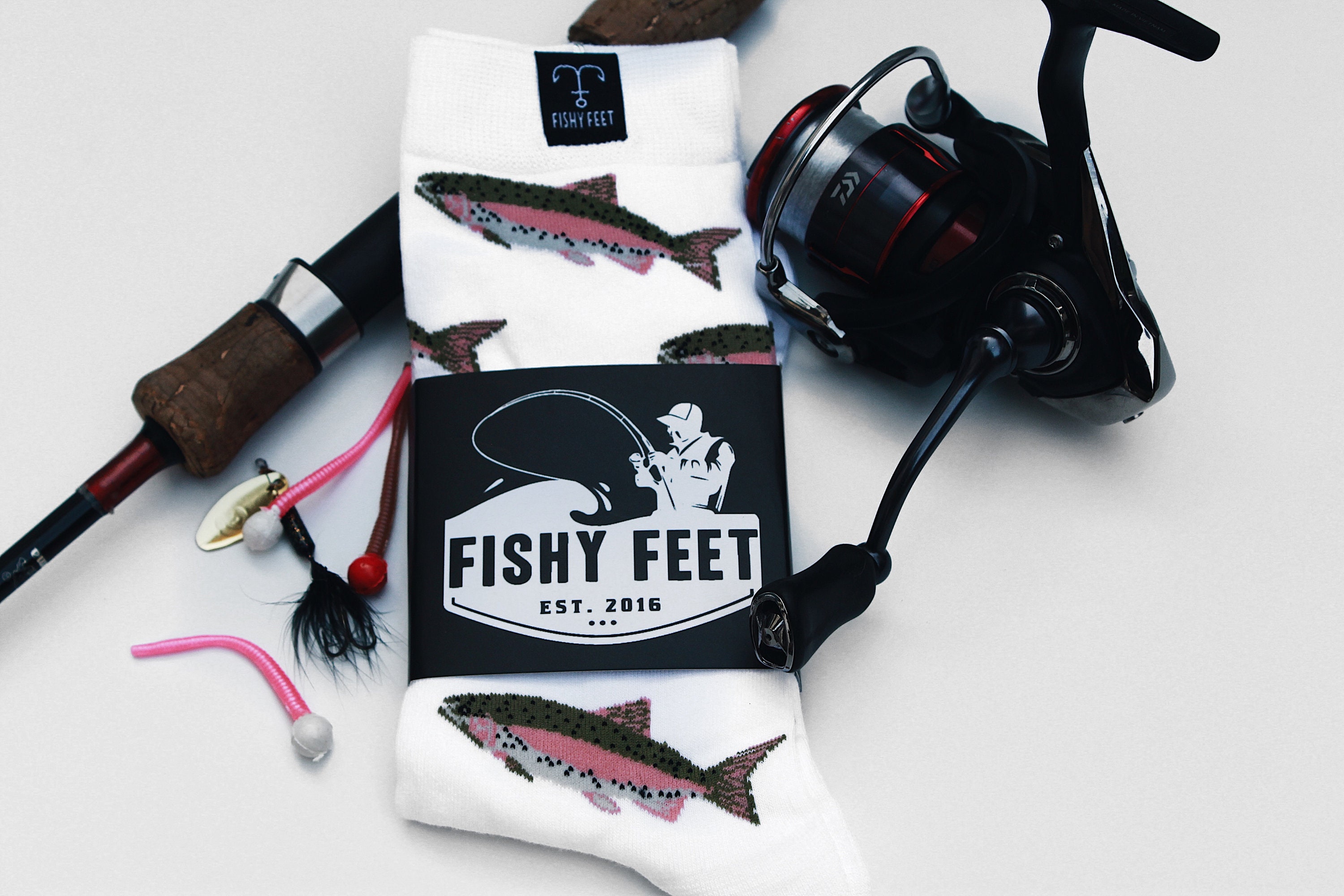 Fish Socks Trout Socks Fishing Socks Fisherman Fishing - Etsy