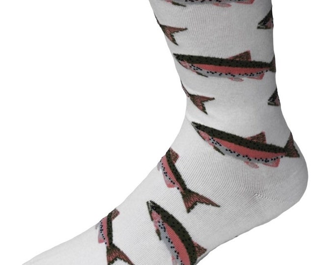 Fish Socks, Trout Socks, Fishing Socks, Fisherman, Fishing Gift, Men's ...