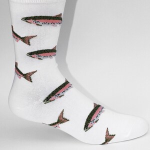 Fish Socks, Trout Socks, Fishing Socks, Fisherman, Fishing Gift, Men's ...
