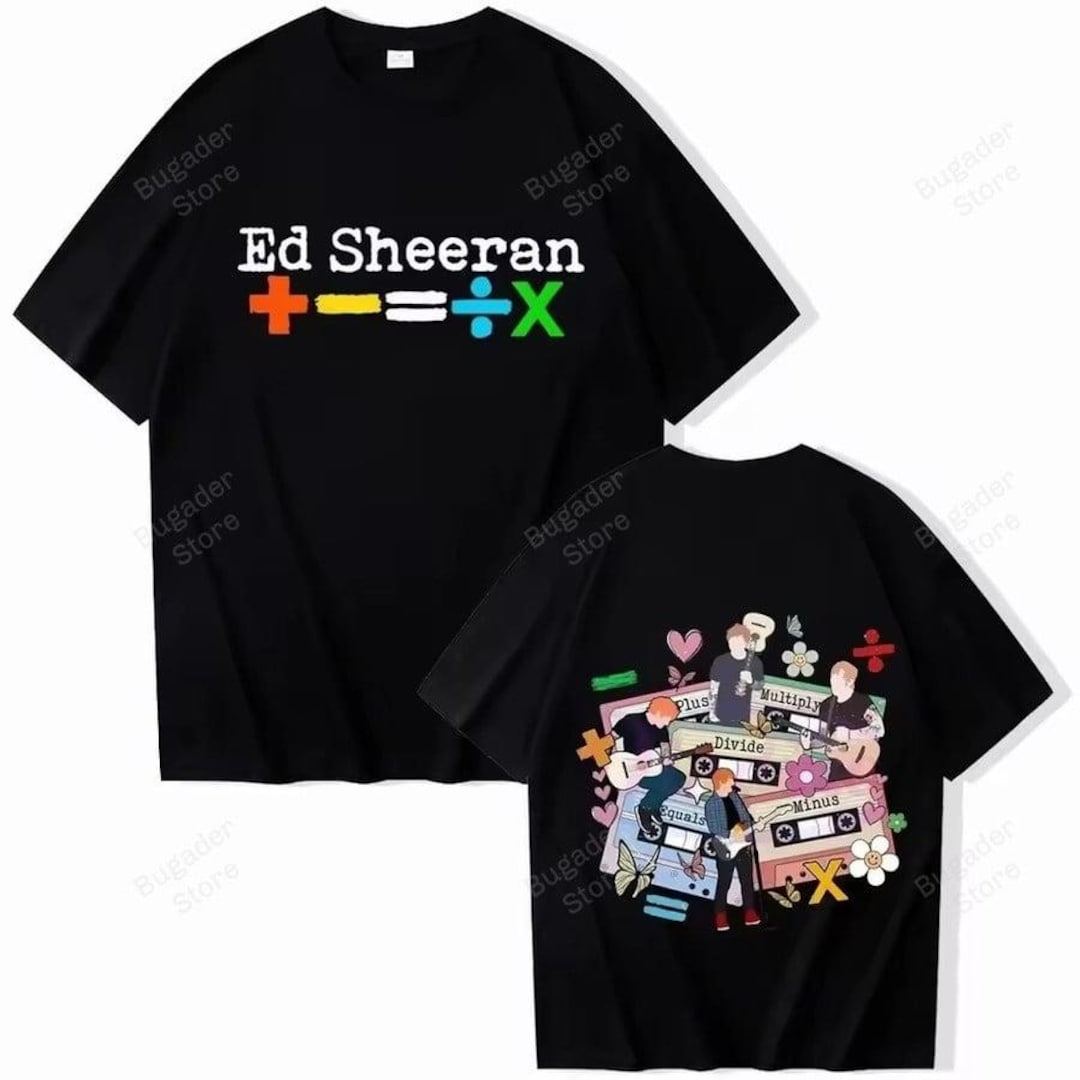 Ed Sheeran Math Symbols Tour T Shirt Plus Minus Multiply Divide Front ...