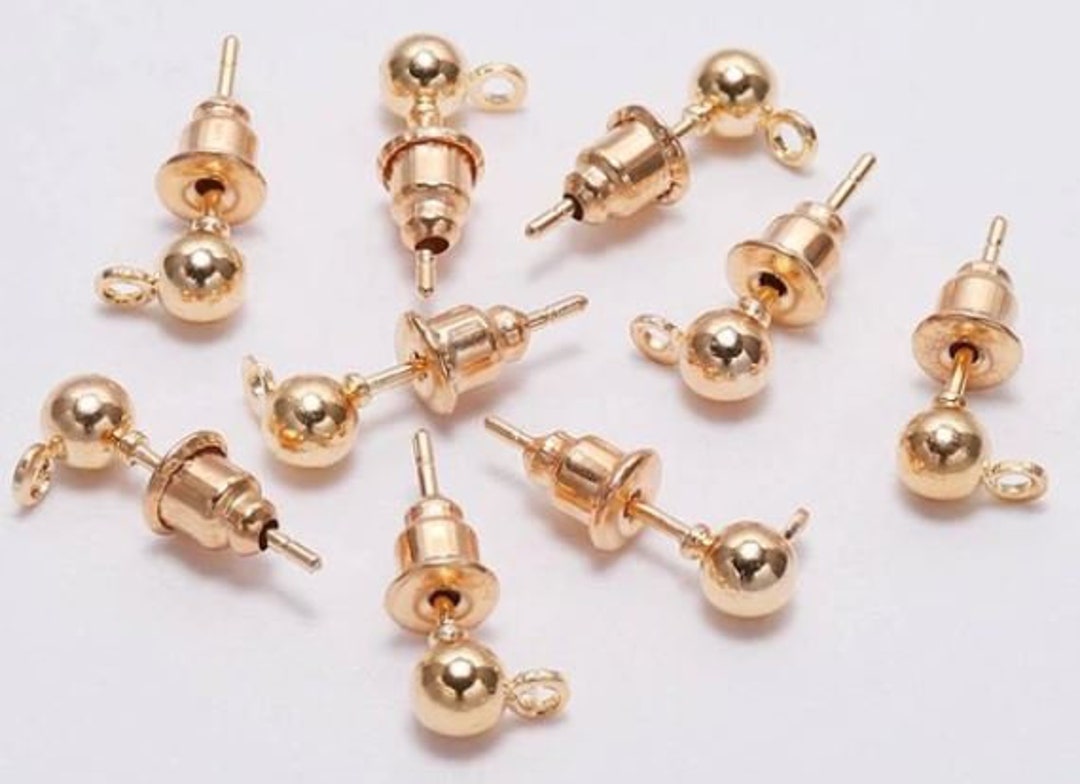 Stud Earring Components 50 Pieces 3mm Findings Jewelry - Etsy