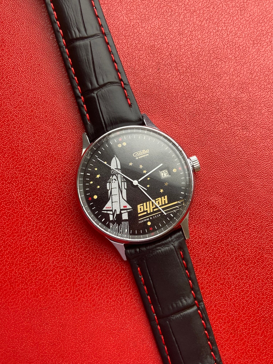 Vintage Soviet Slava Buran Watch 1980s, Mechanical Men's Watch, Spase ...