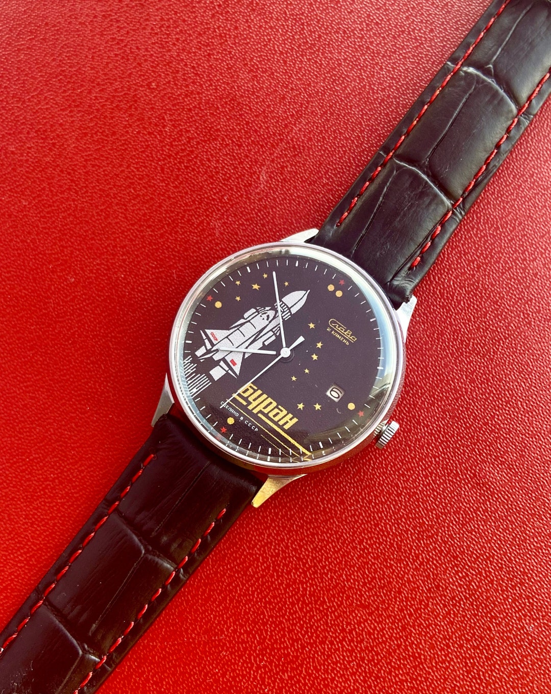 Vintage Soviet Slava Buran Watch 1980s, Mechanical Men's Watch, Spase ...