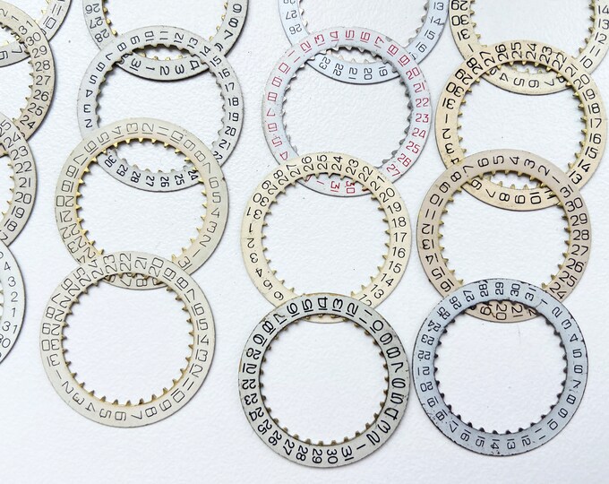 Vintage Watch Number Rings, Calendar Watch Rings - Set 25 Pc., Steam ...