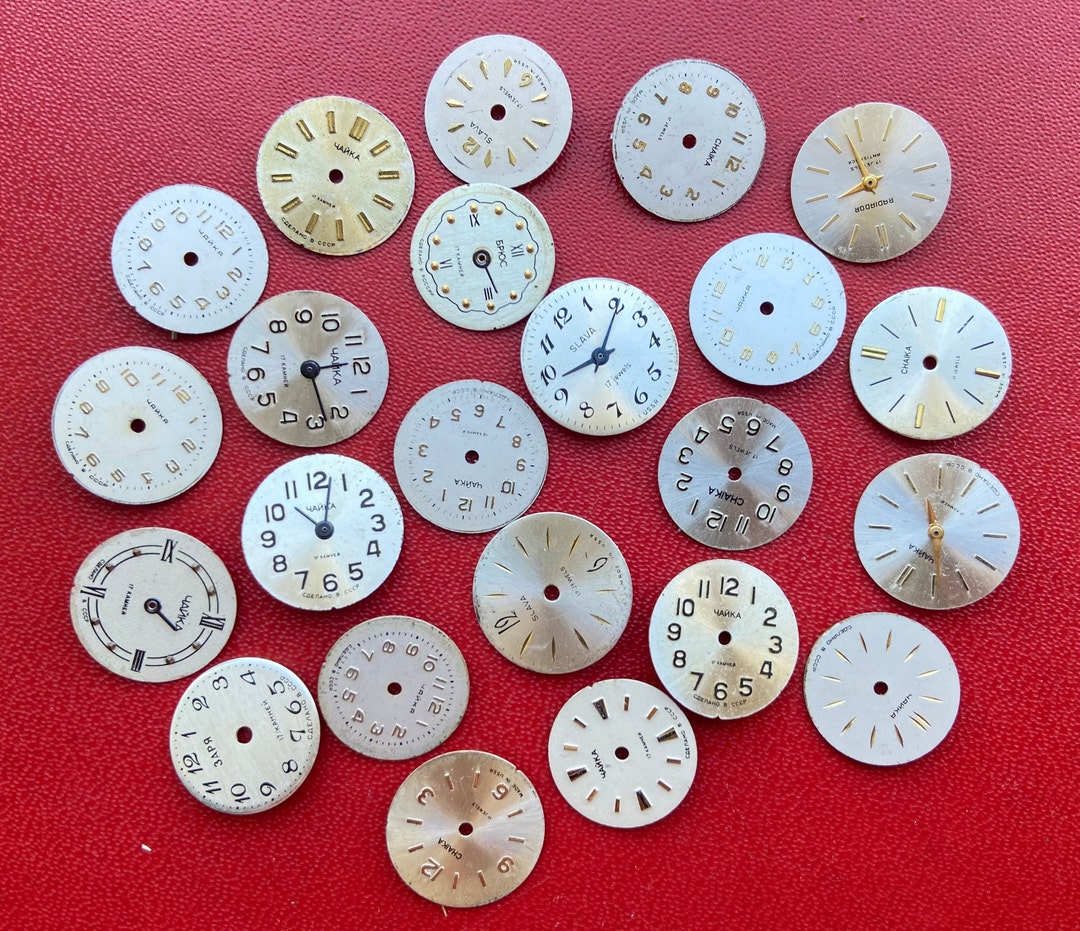 Vintage Dials , Little Watch Faces, Set 23 Pc., Paired Dials - Etsy