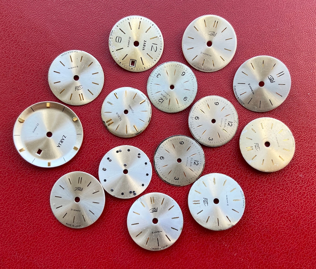 Vintage Dials, Little Silver Watch Faces, Set 14 Pc., Paired Dials - Etsy
