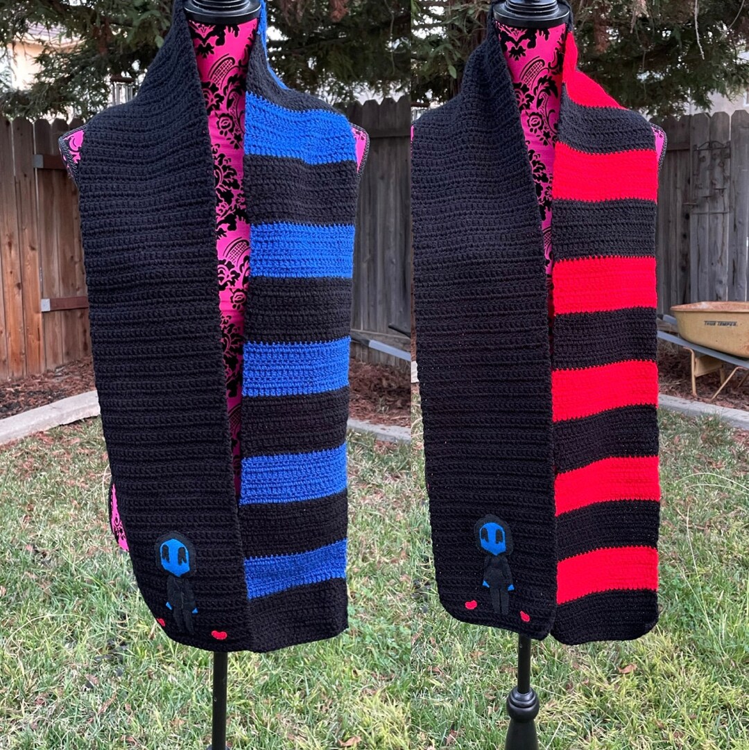 Creepy Crochet Scarf, Acrylic Scarf, Made in USA - Etsy