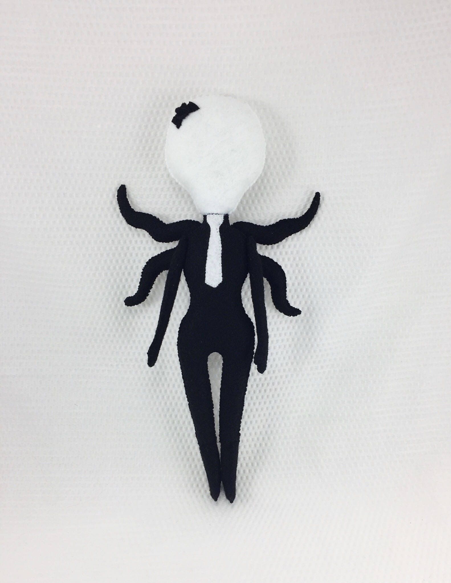 Creepy Plushie With Bow Felt Monster Goth Handmade Doll - Etsy