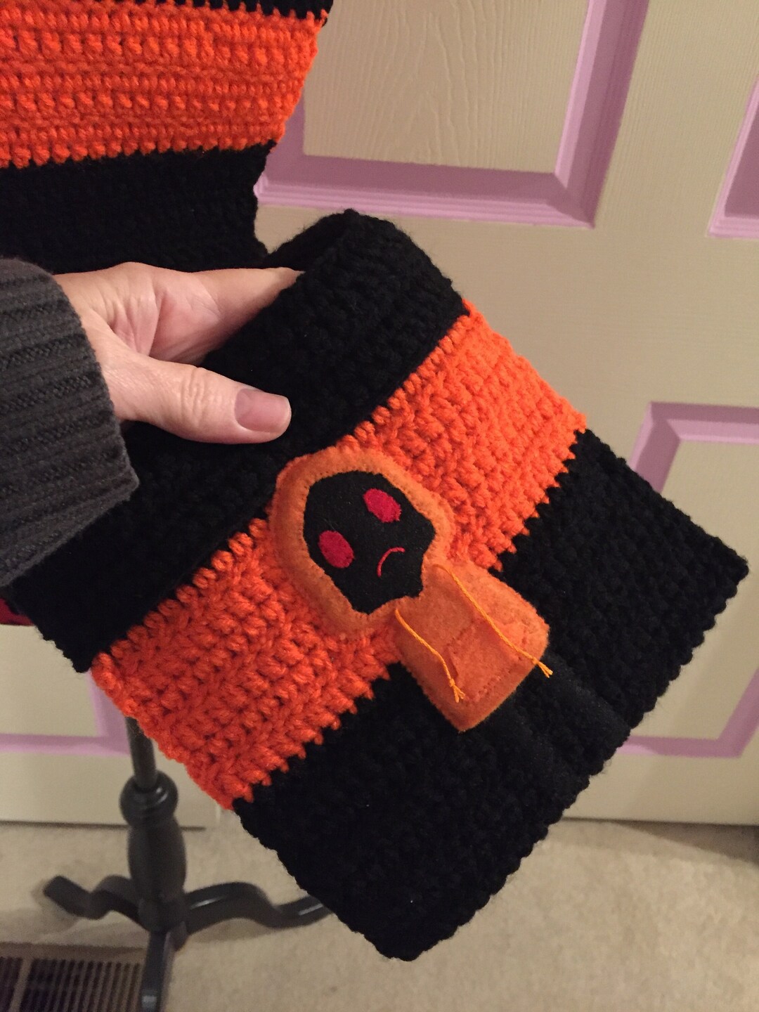 Hood scarf, scarf with pockets, handmade scarf, crochet scarf, unique ...