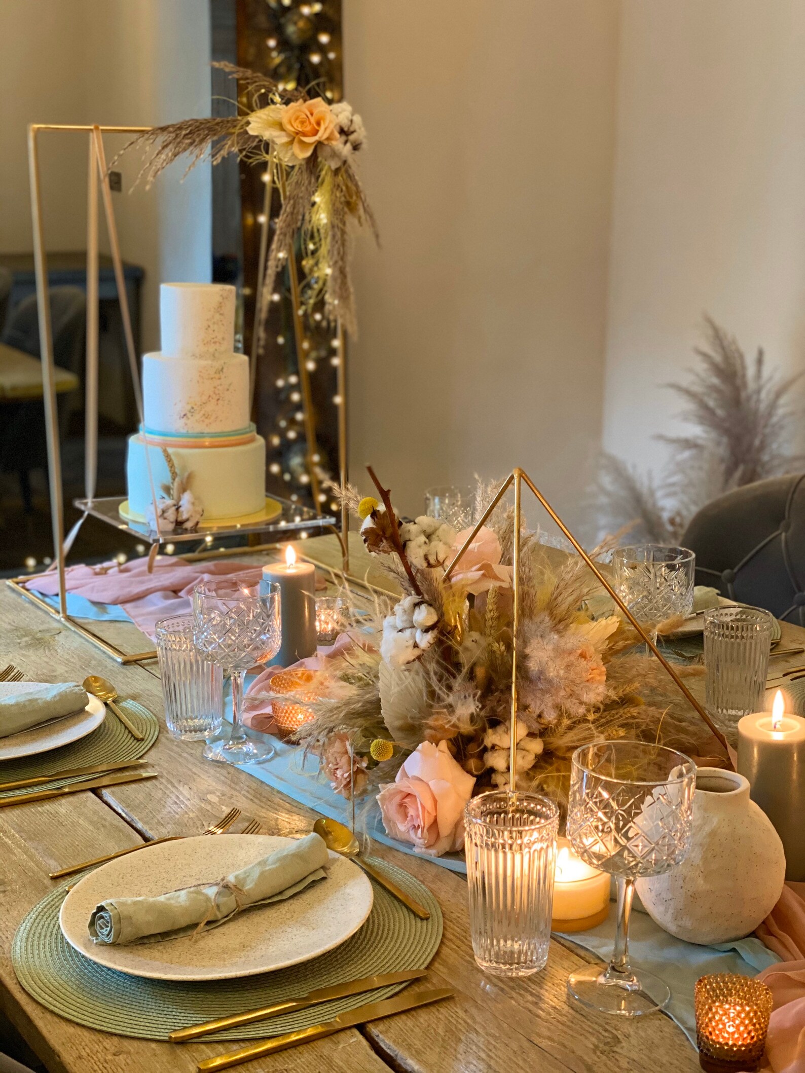 Triangle Table Centre Piece or Geo Decor for Your Geometric - Etsy UK