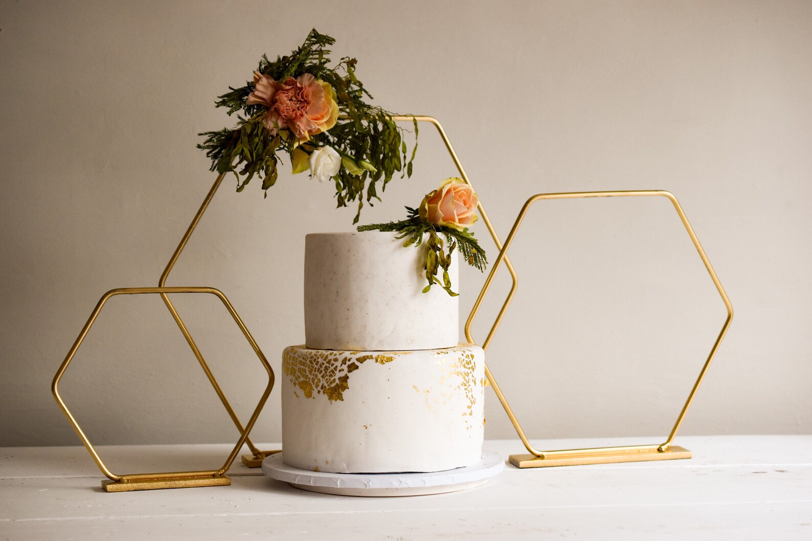 Hexagon Decor Stands. Geometric Wedding Decor. Freestanding. | Etsy UK