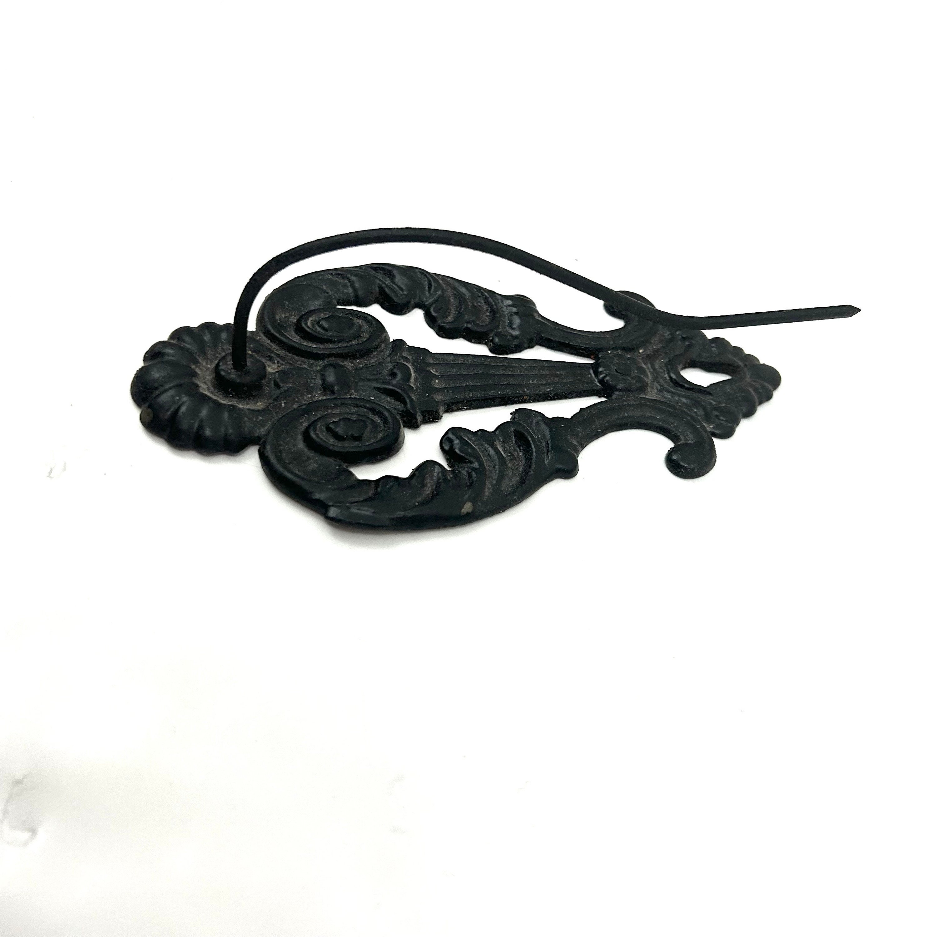 Vintage Metal Receipt Bill Holder Spike Black Victorian Ornate Wall ...