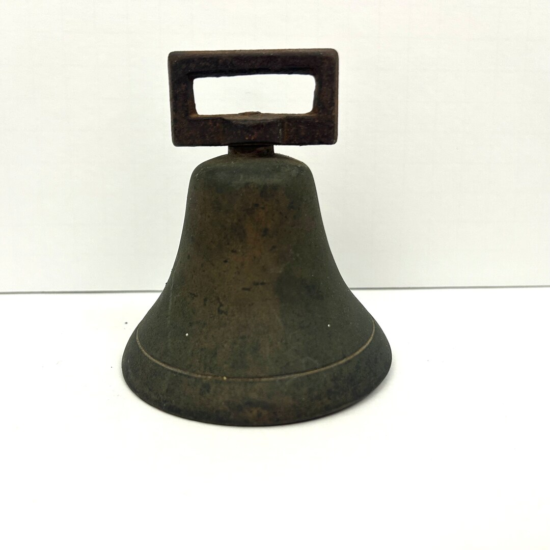 Antique Brass Cast Iron Farmhouse Dinner Bell 3.5 Patina - Etsy