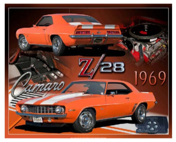 Camaro Metal Sign Man Cave