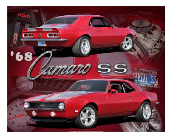 Camaro Metal Sign Man Cave