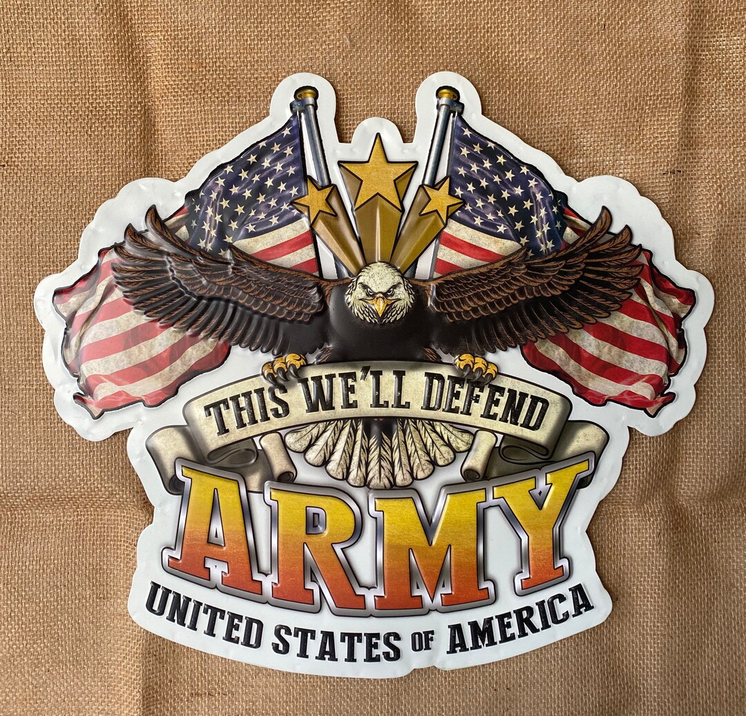 Army This Well Defend Military Embossed Metal Sign, Man Cave Decor - Etsy