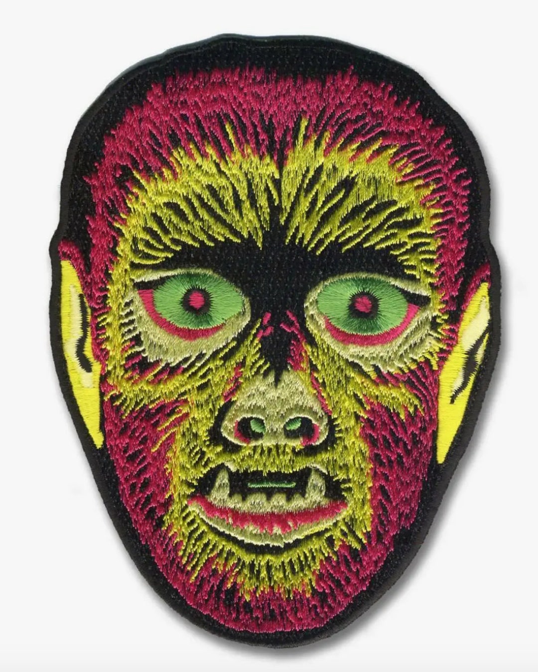 Electric Werewolf Wolfman Iron on Embroidered Patch, Fantasy Creature ...