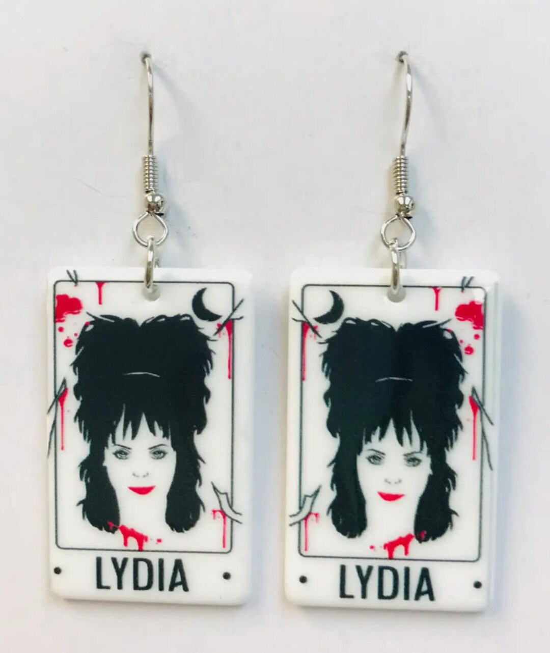 Lydia Gothic Tarot Card Famous Women in Horror Fish Hook Earrings ...