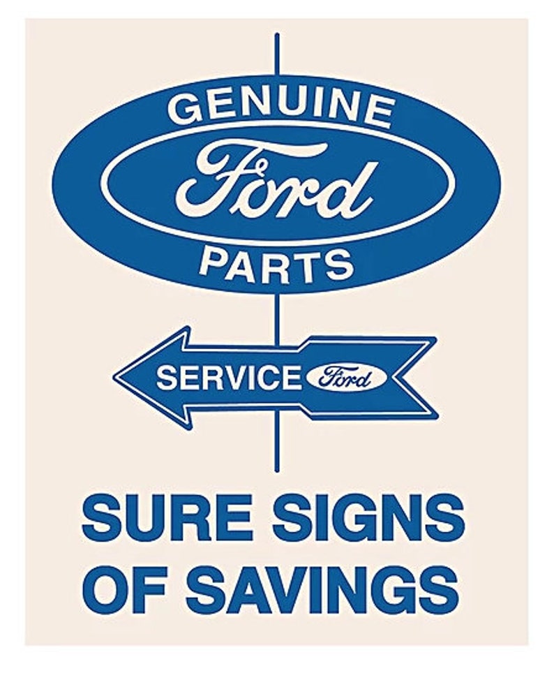 Genuine Ford Parts Metal Sign - Etsy