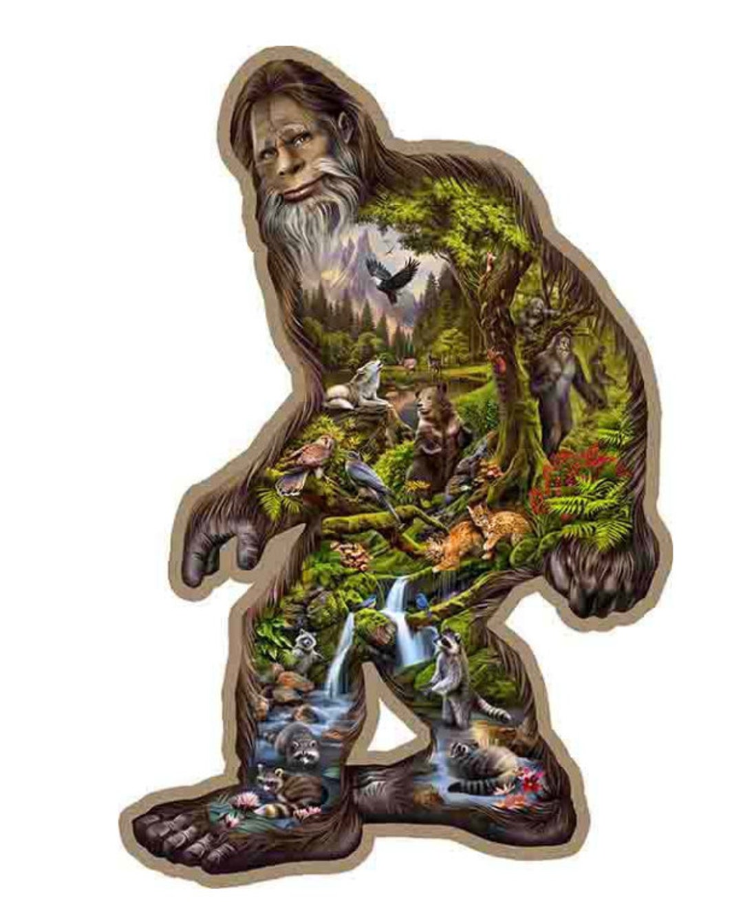 Bigfoot Collage Embossed Metal Sign - Etsy