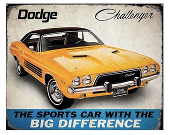 Dodge Challenger Metal Sign - Etsy