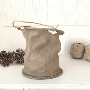 Antique Tattered and Worn Linen Sack German Fire Extinguisher Linen Bag ...