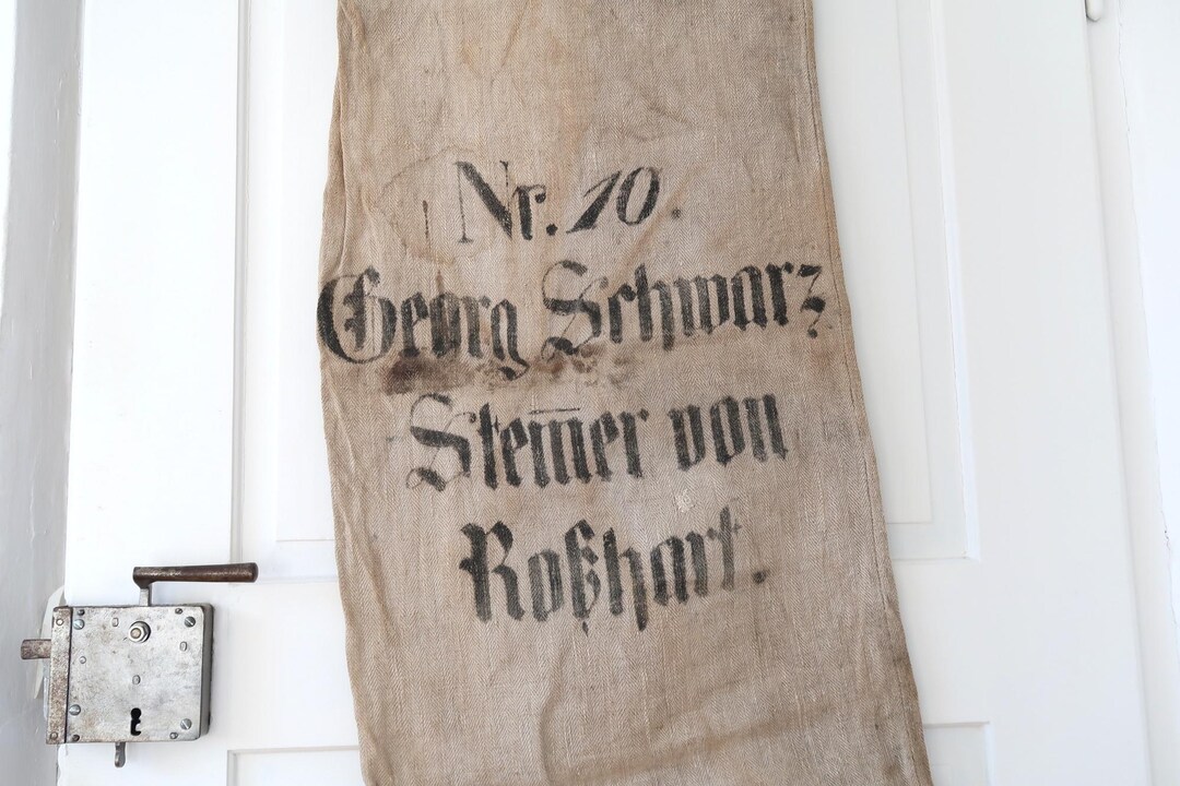 Antique German Linen Sack Large Bag Made of Hand Woven Farmhouse Linen ...