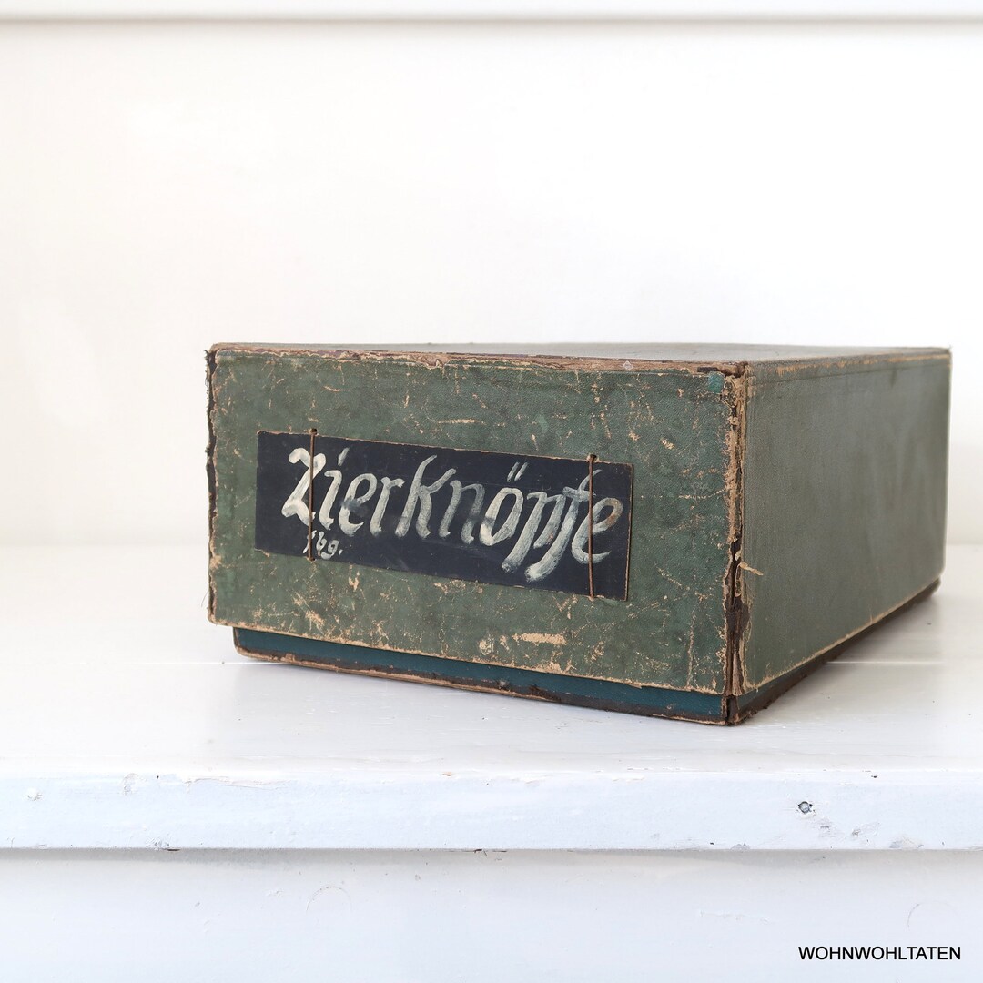 Antique Box Large Storage Container Handmade Cardboard for Sewing ...