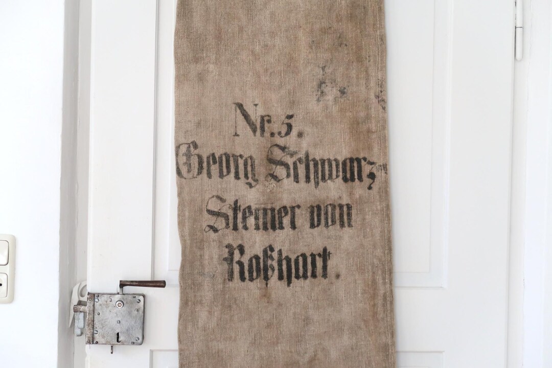 Antique German Linen Sack Large Bag Made of Hand Woven Farmhouse Linen ...