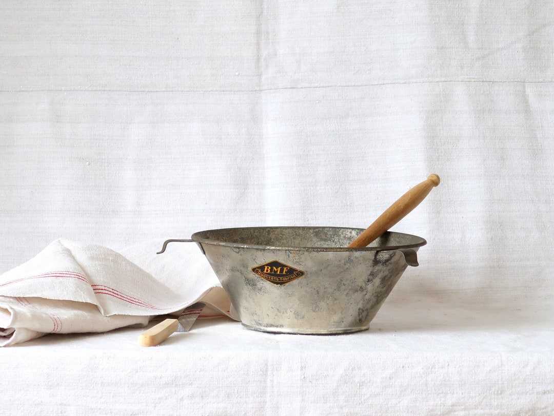 Antique Berry Strainer Large Colander Round Sieve Rustic Farmhouse Kitchenhelper Kitchenutensils ...
