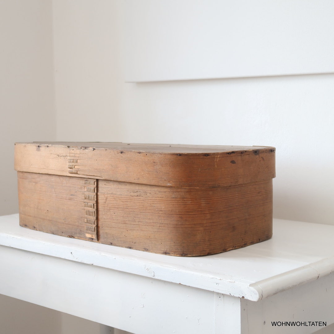 Vintage Bentwood Box XL Handmade Wooden Storage Container Rustic ...