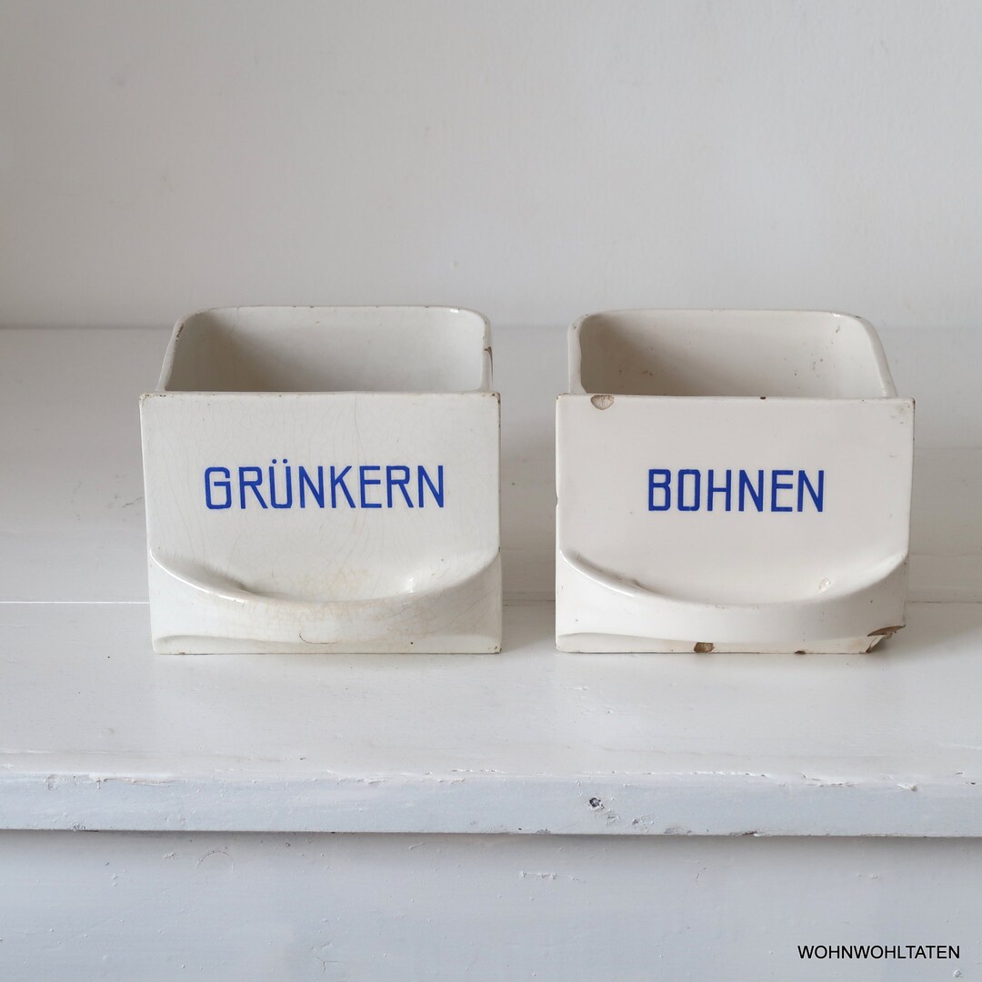 Antique Ironstone Container Large Storage Jars White Ironstone Boxes ...
