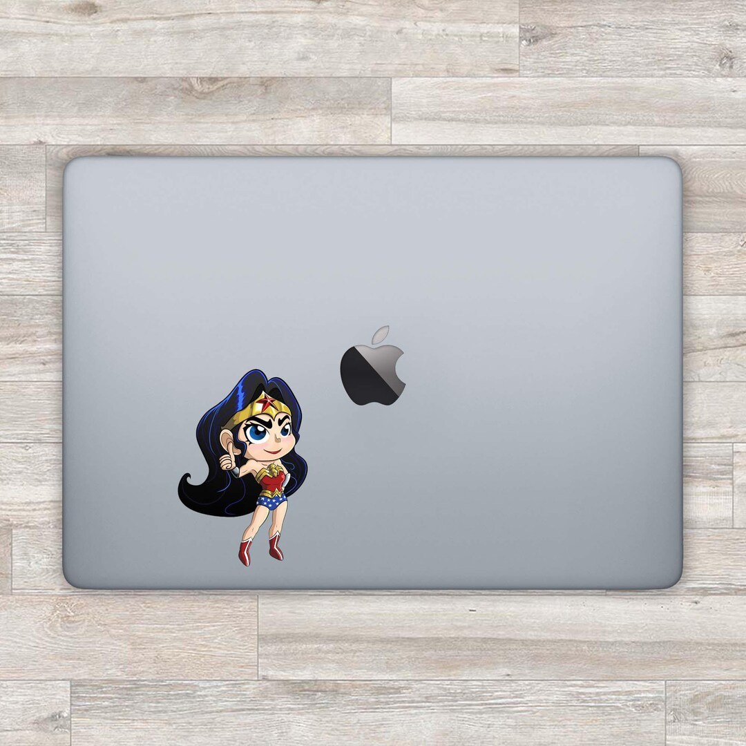 MacBook Decal Wonder Woman Laptop Sticker Wonderwoman Laptop Decal MacBook Sticker Superhero ...
