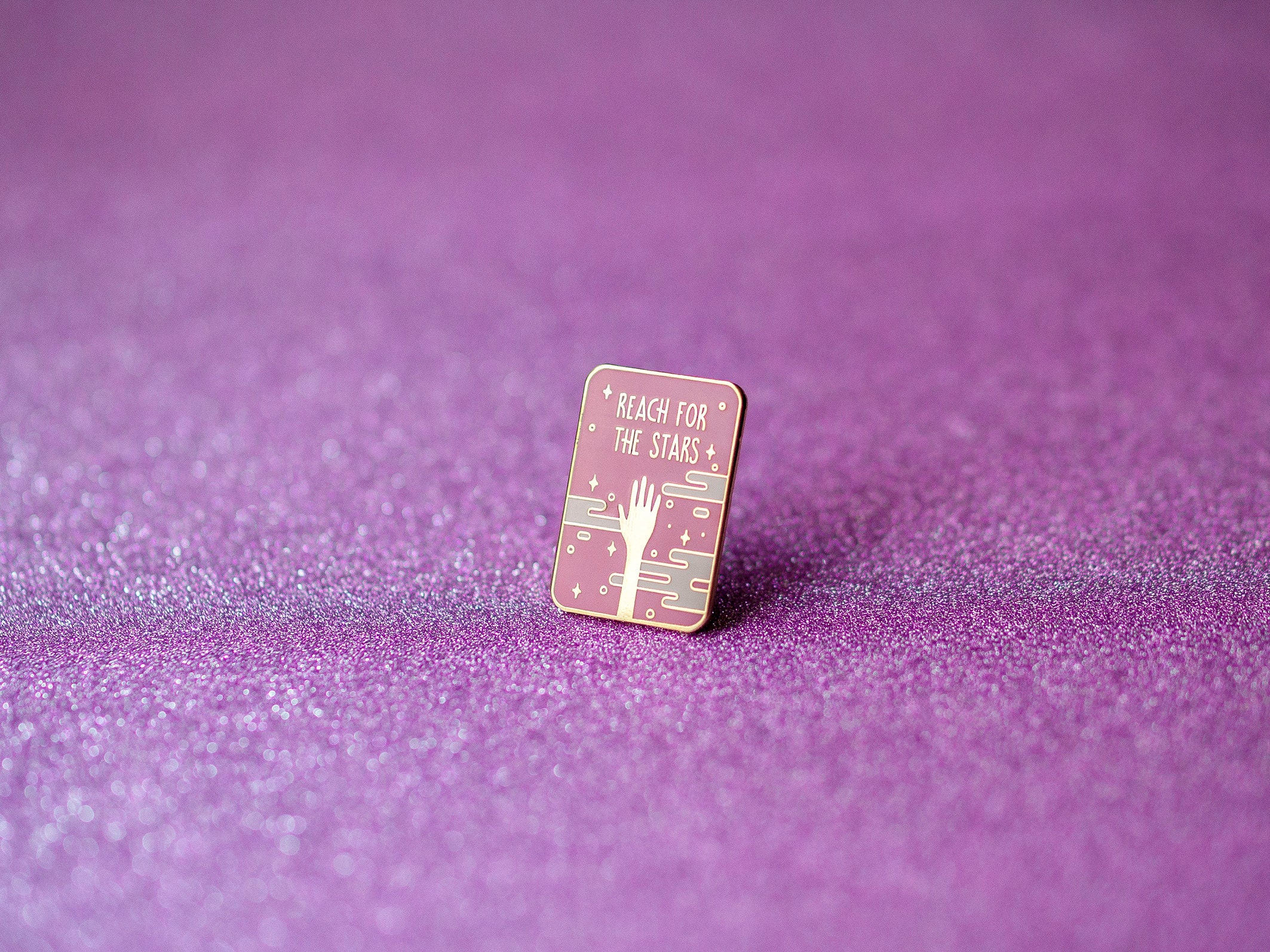 Reach For The Stars Pink Hard Enamel Pin | Etsy