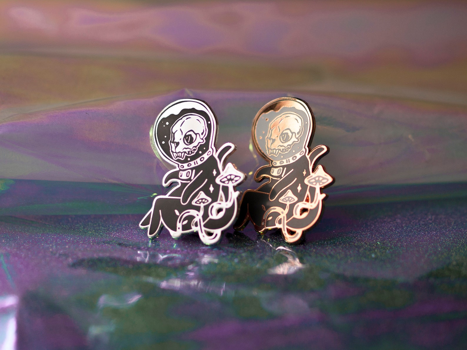 Space Cat Hard Enamel Pin collaboration With Neomlei | Etsy