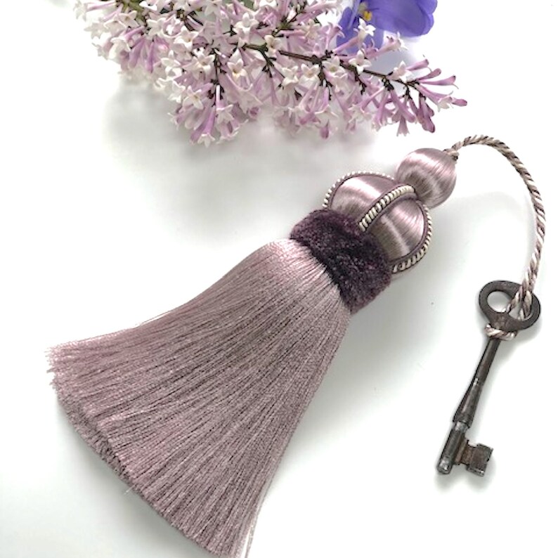 Dusty Mauve Luxury Key Tassels - A Pair - Etsy