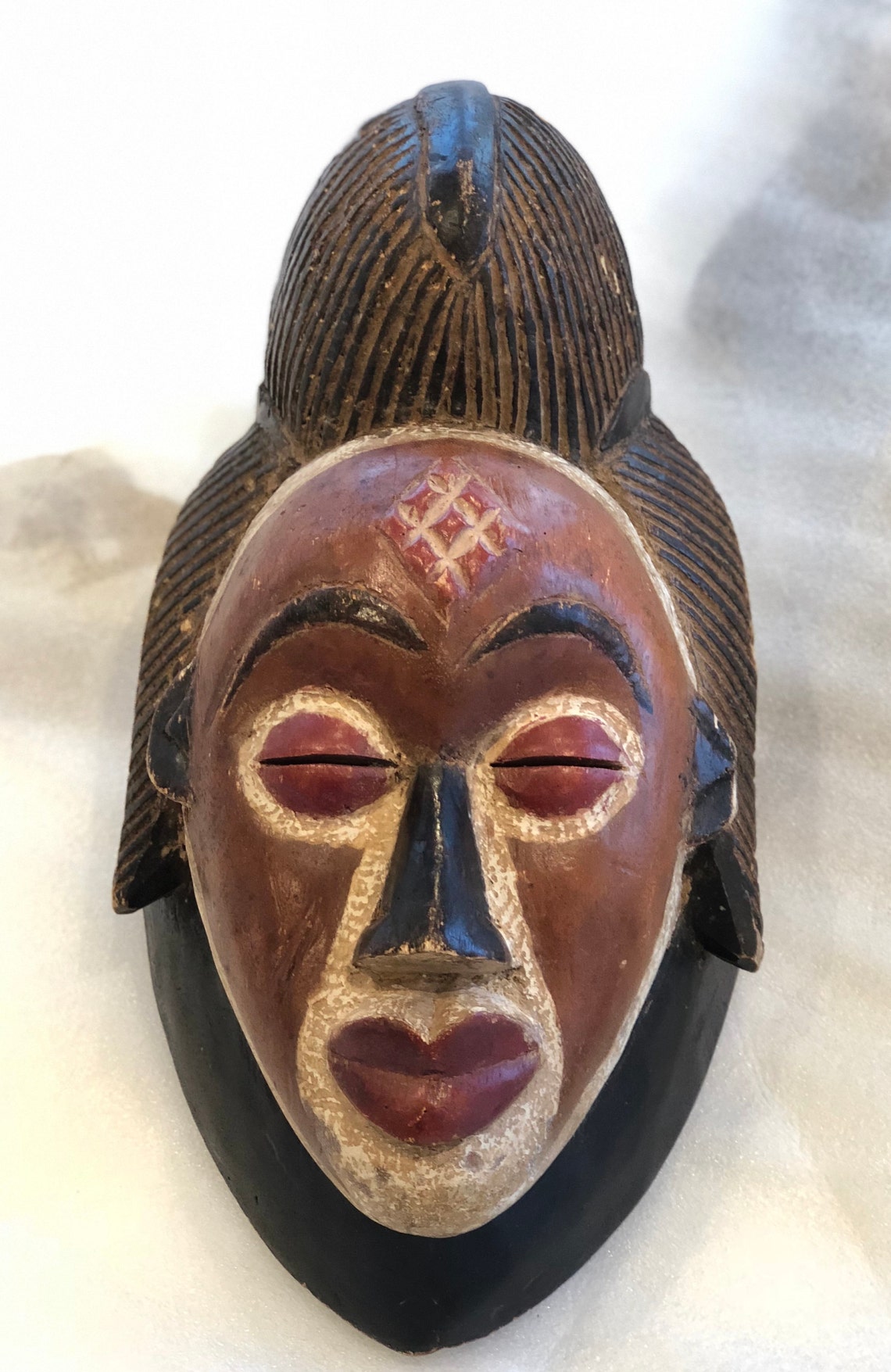 Gabonese Punu Ceremonial Hand Carved Wood Masks | Etsy