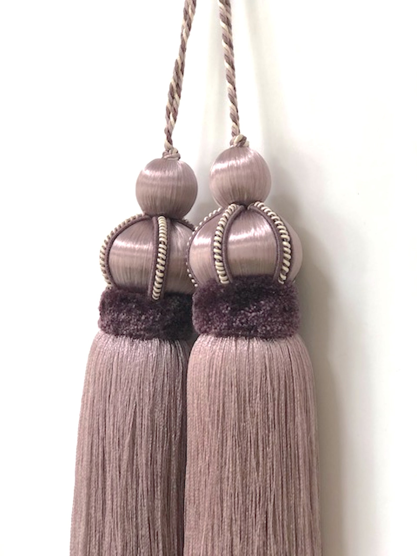 Dusty Mauve Luxury Key Tassels - A Pair - Etsy