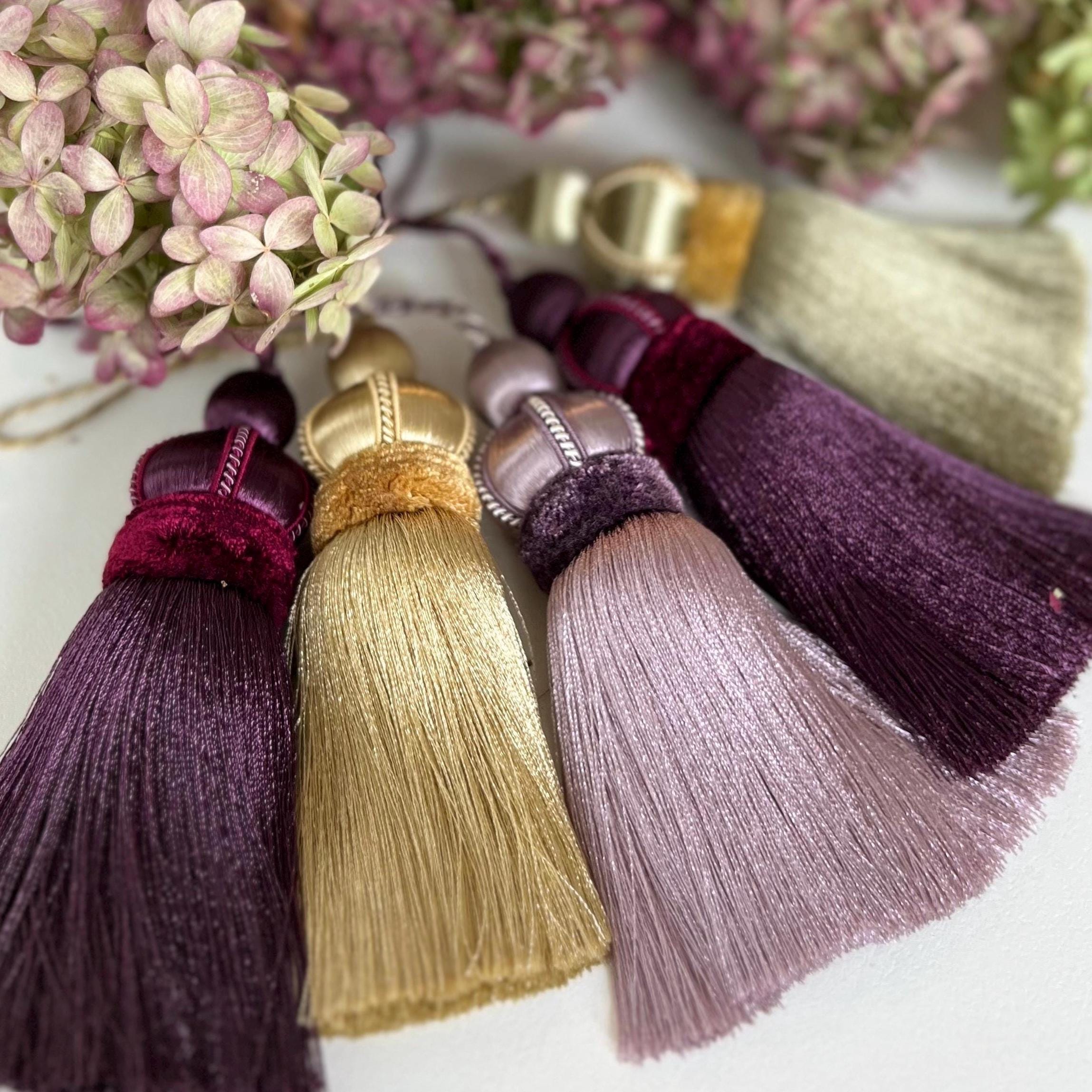 Dusty Mauve Luxury Key Tassels - A Pair - Etsy