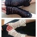 Black Fingerless Lace Gothic Mittens Crochet Lace Cuffs Bridal ...